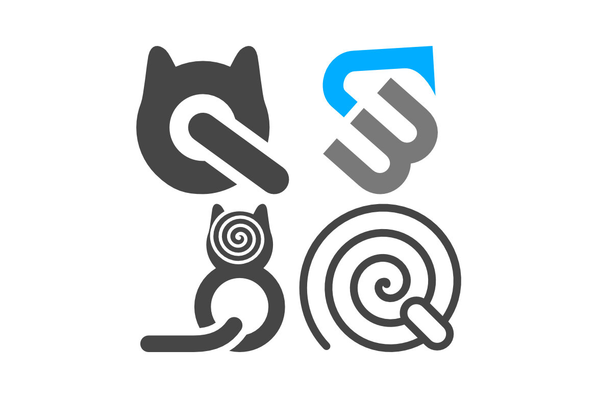 Q cat SW Q spiral - Free Logo Shapes | Deeezy