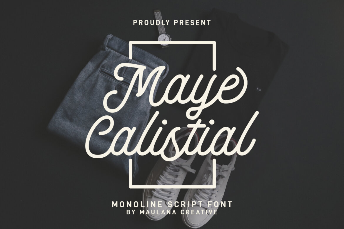 Maye Calistial Monoline Script Font | Deeezy