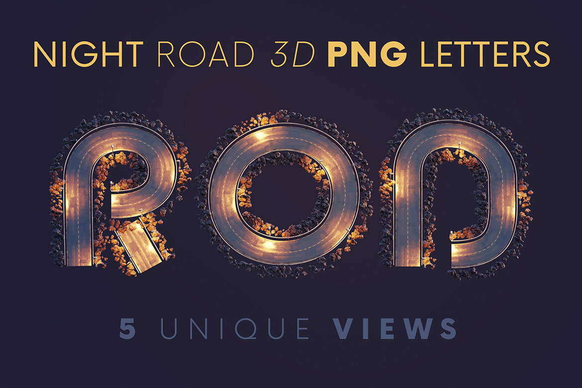 Night Road - 3D Lettering | Deeezy