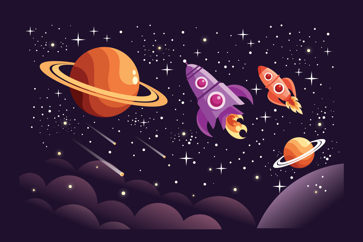 Space Objects - FREE Illustration Set | Deeezy