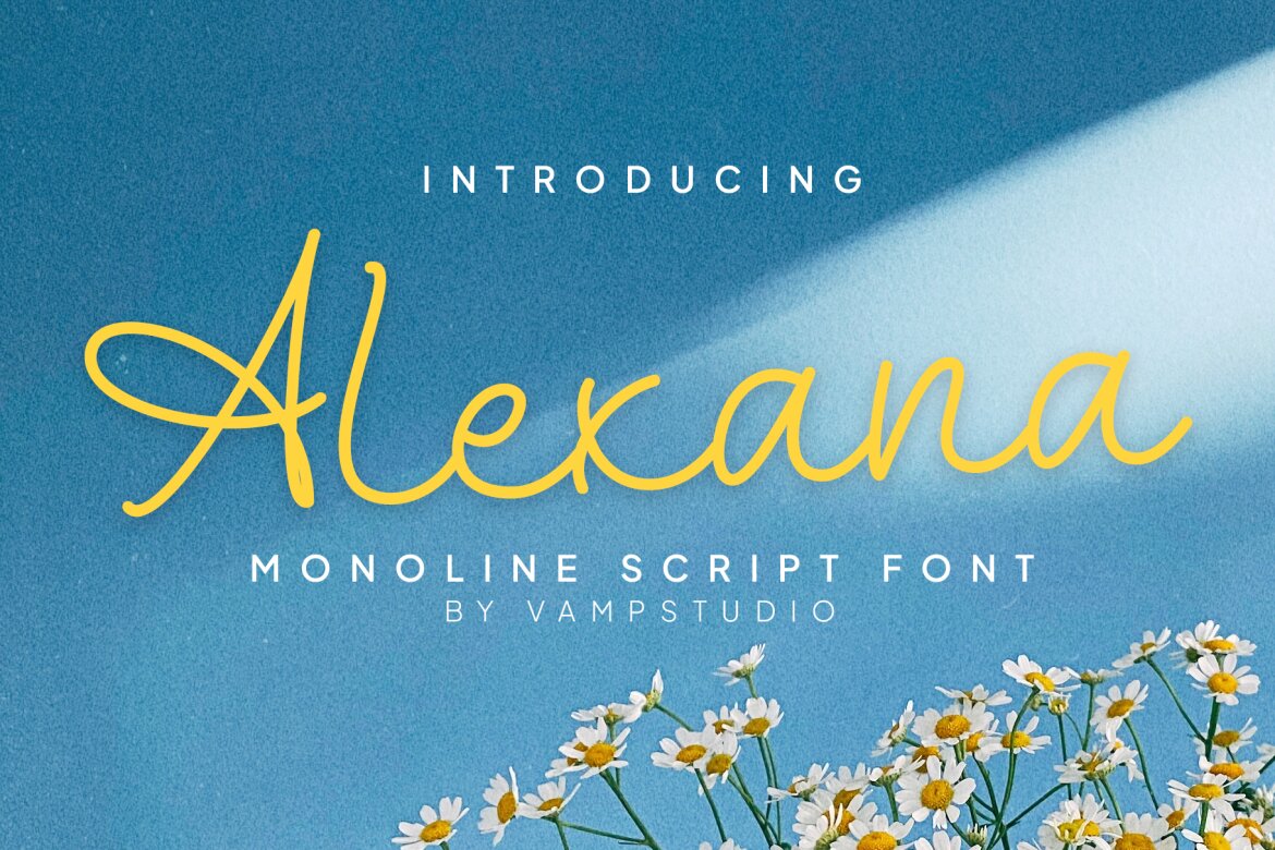 Alexana Monoline Script Font | Deeezy