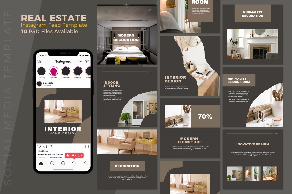 Interior - Instagram Post Template | Deeezy