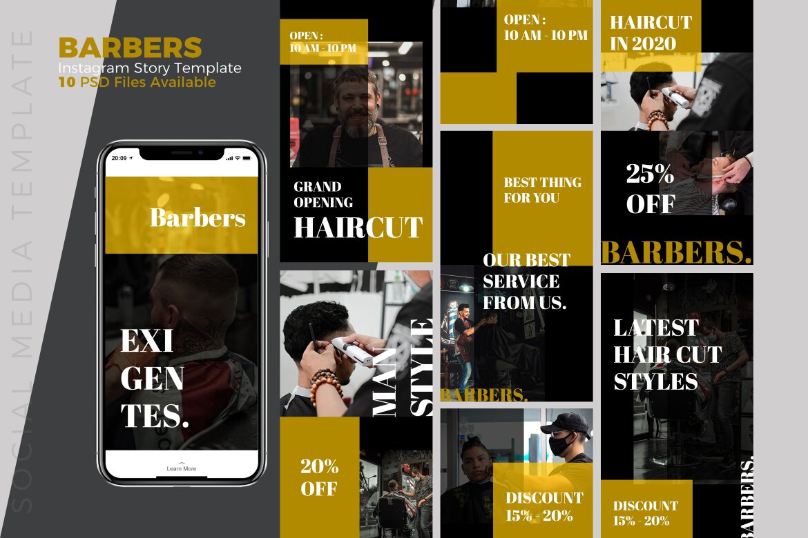 Barbers - Instagram Story Template | Deeezy