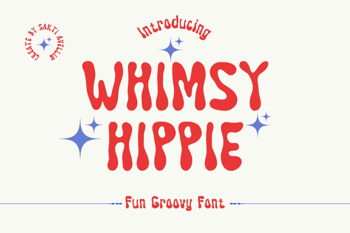 Whimsy Hippie - Fun Groovy Font | Deeezy