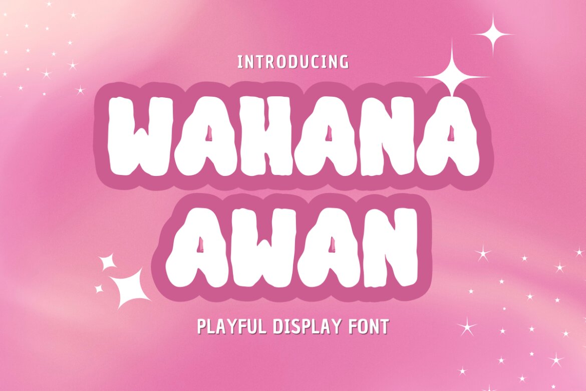 Wahana Awan Font - Bubble Retro Font | Deeezy