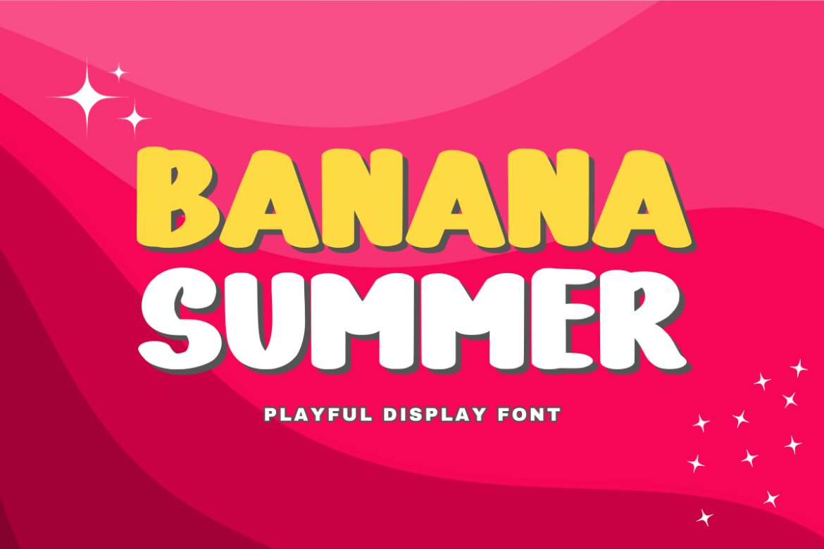 Banana Summer - Playful Display Font | Deeezy