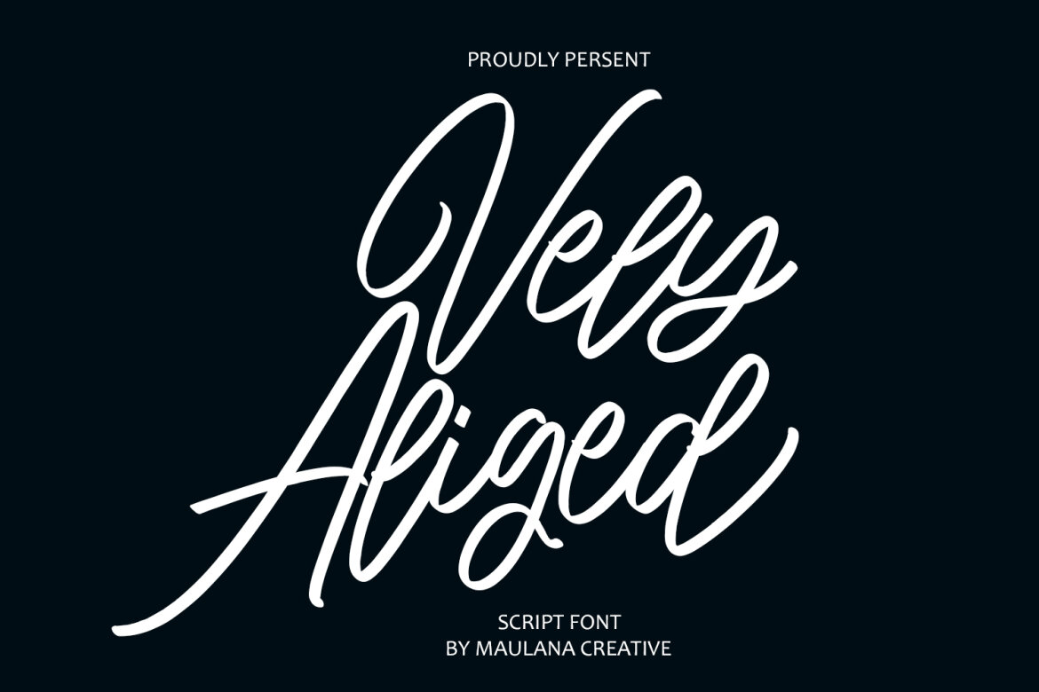 Vely Aliged Script Font | Deeezy