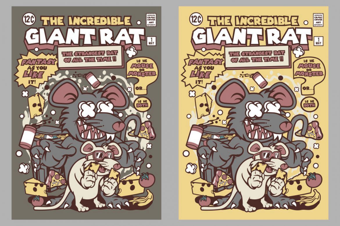 Incredible Giant Rat Comic Cover | Deeezy