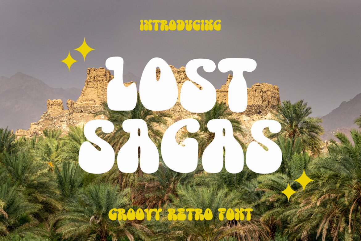 Lost Sagas - Groovy Retro Font | Deeezy