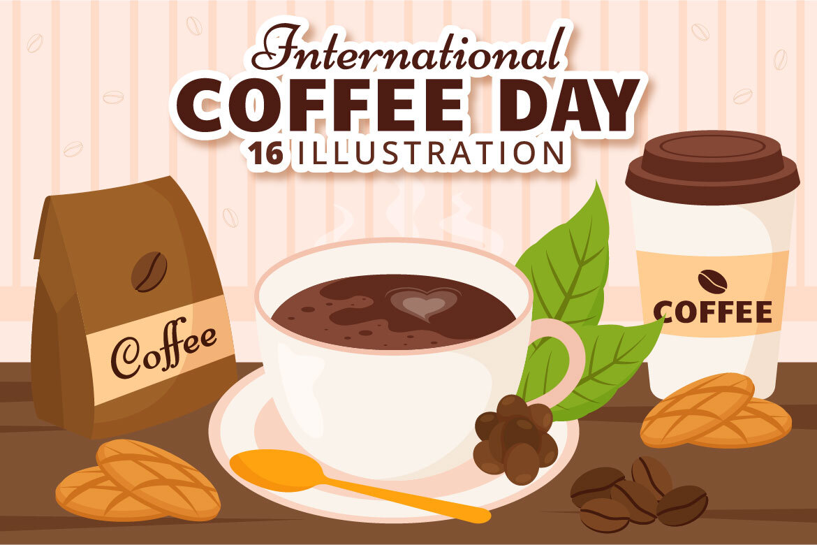 16 International Coffee Day Illustration | Deeezy