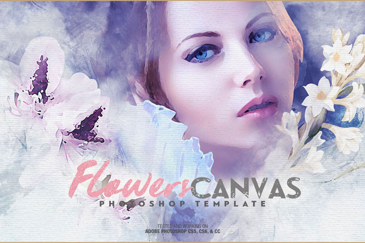 Flowers Canvas Photo Template | Deeezy