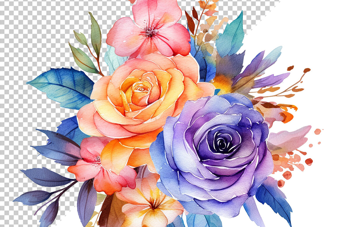 Watercolor Floral Flower Design | Deeezy