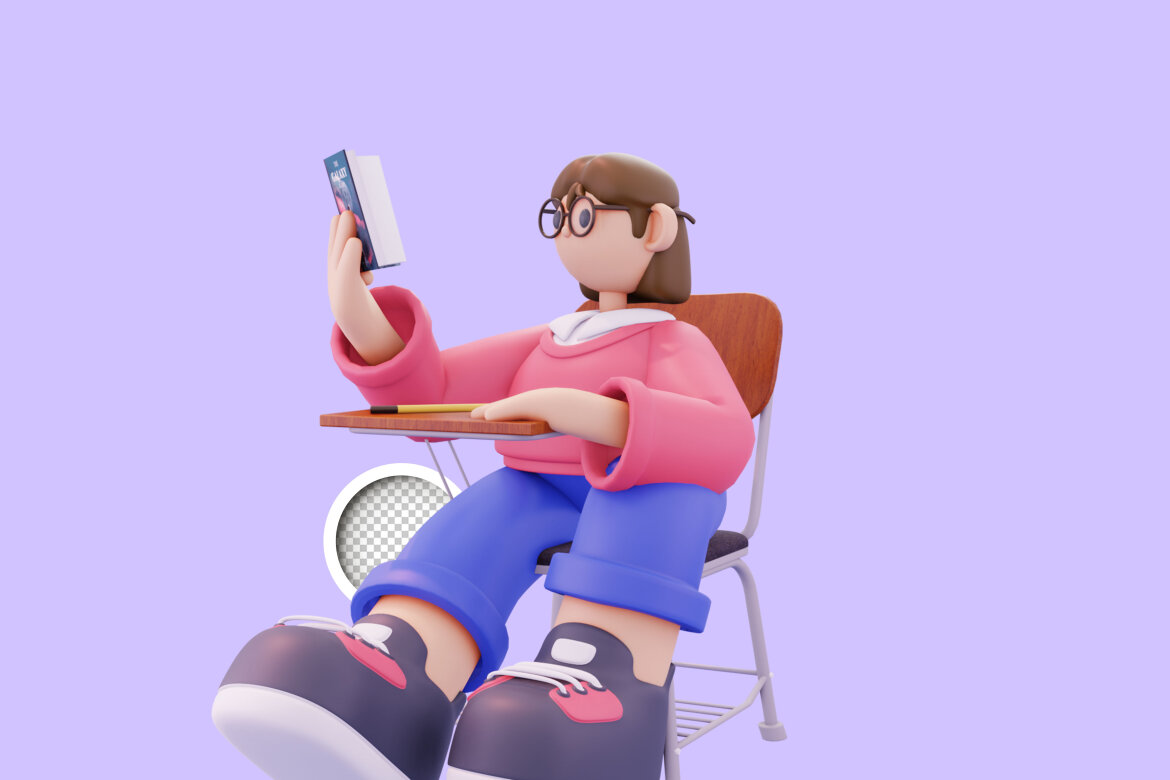 Crossing the legs sitting on the student's chair | Deeezy