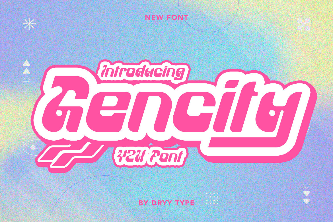 Gencity - Y2K Display Font | Deeezy
