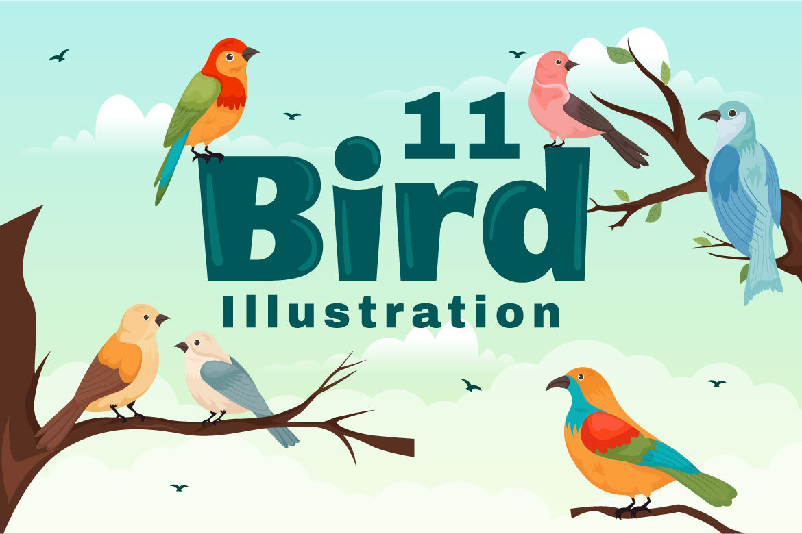 11 Bird Animal Vector FREE Illustration | Deeezy