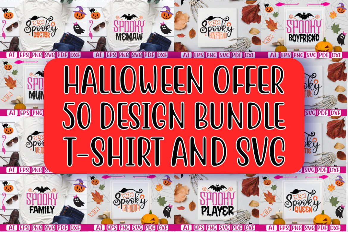 Happy Halloween Svg And T Shirt Design Bundle Halloween Quotes Svg