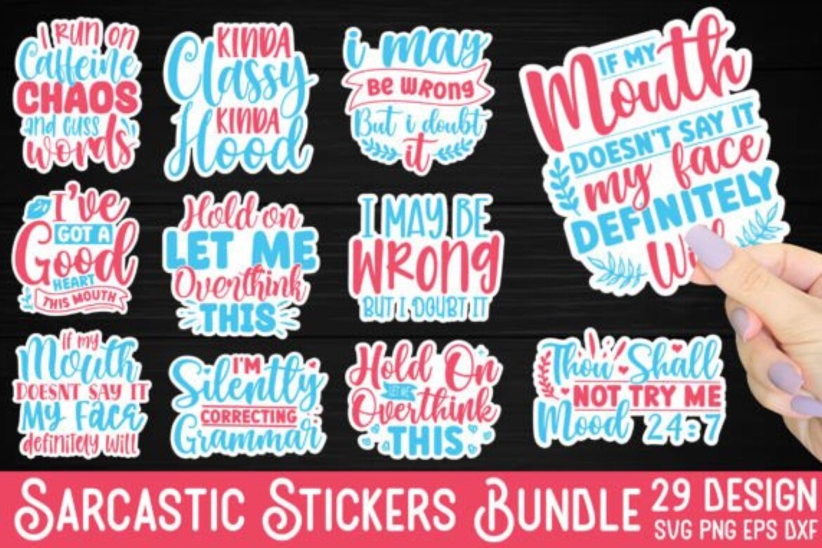 Free Sarcastic Stickers Bundle | Deeezy