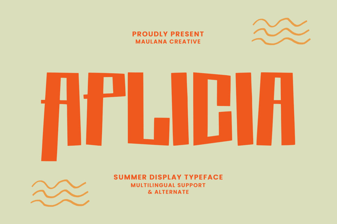 Aplicia Summer Display Typeface | Deeezy