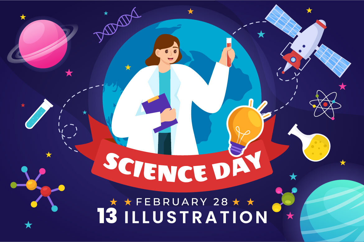 13 National Science Day FREE Illustrations | Deeezy