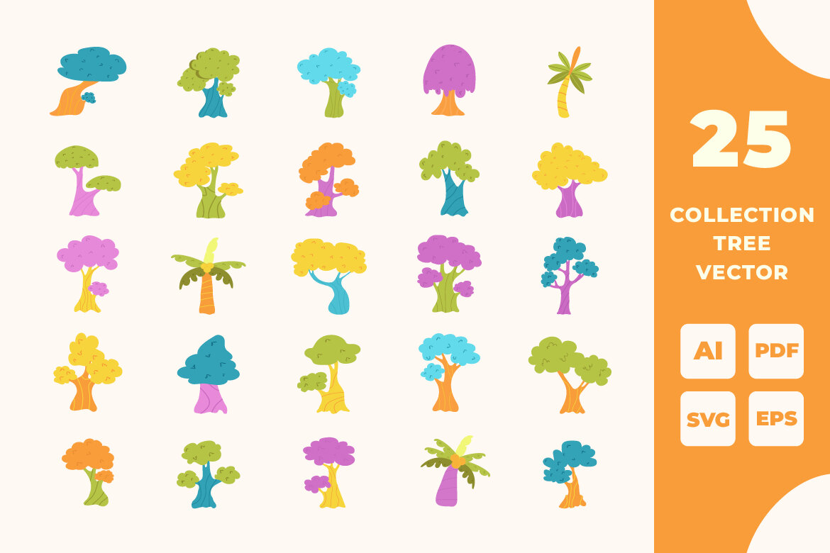 The collection of tree vector element | Deeezy