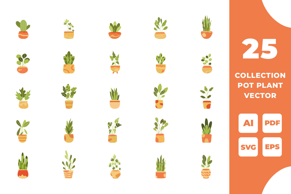 The collection of vector potted plant FREE vectors | Deeezy