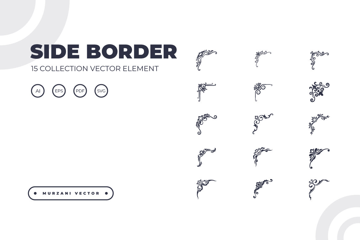 Set side border element vector | Deeezy