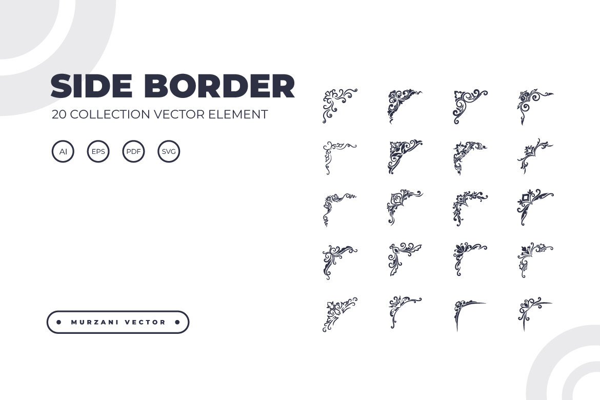 Collection of side border FREE vector elements | Deeezy