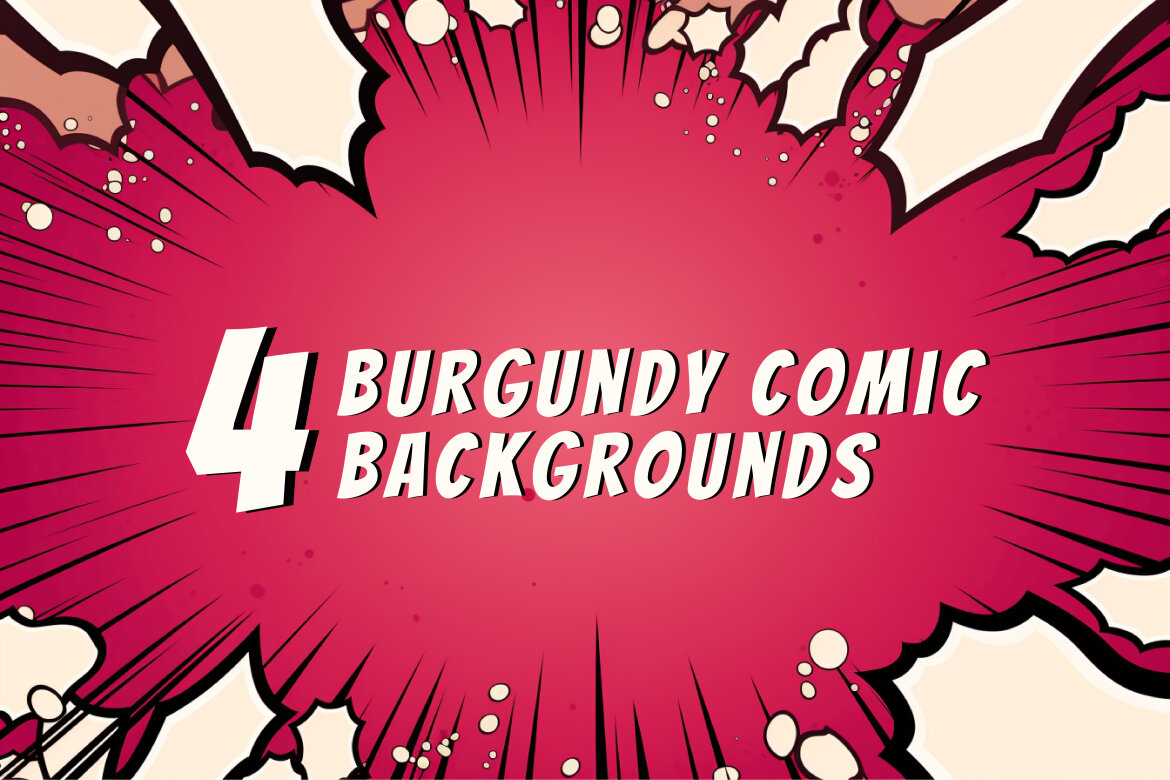 4 Burgundy comic style background images | Deeezy