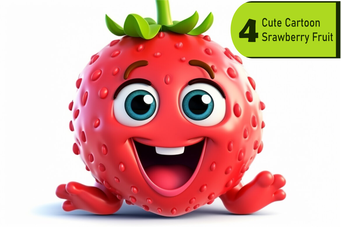 cute cartoon strawberry monster | Deeezy