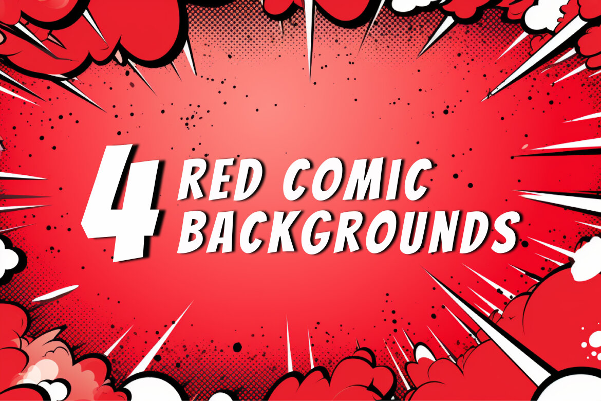 4 Red comic style FREE backgrounds | Deeezy