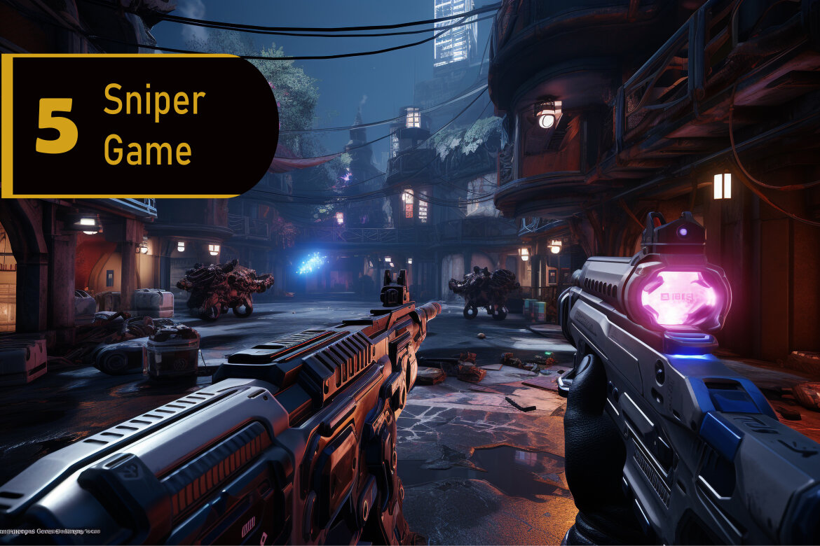 First person shooter gameplay, online FPS video game | Deeezy