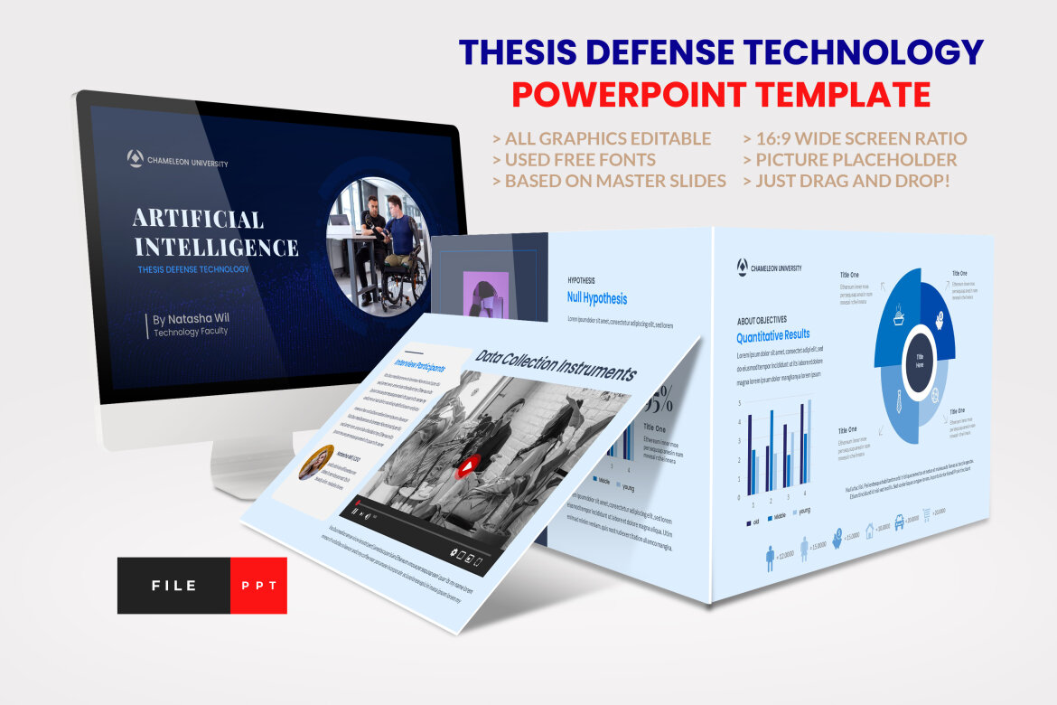Thesis Defense Technology Powerpoint Template | Deeezy