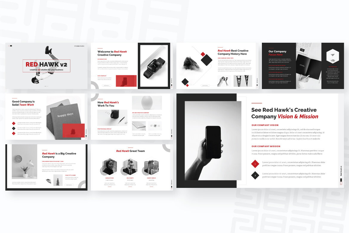 Red Hawk v2 Business PowerPoint Presentation Template | Deeezy