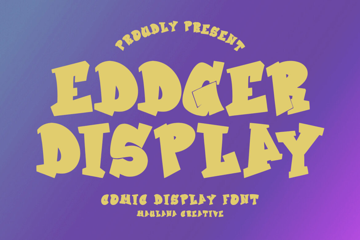 Eddger Comic Display Font | Deeezy