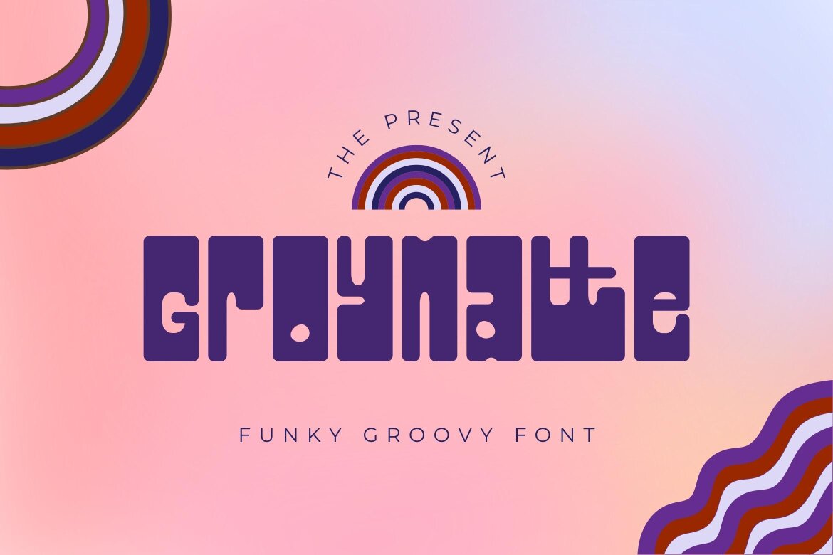 Groynatte - Funky Groovy Font | Deeezy