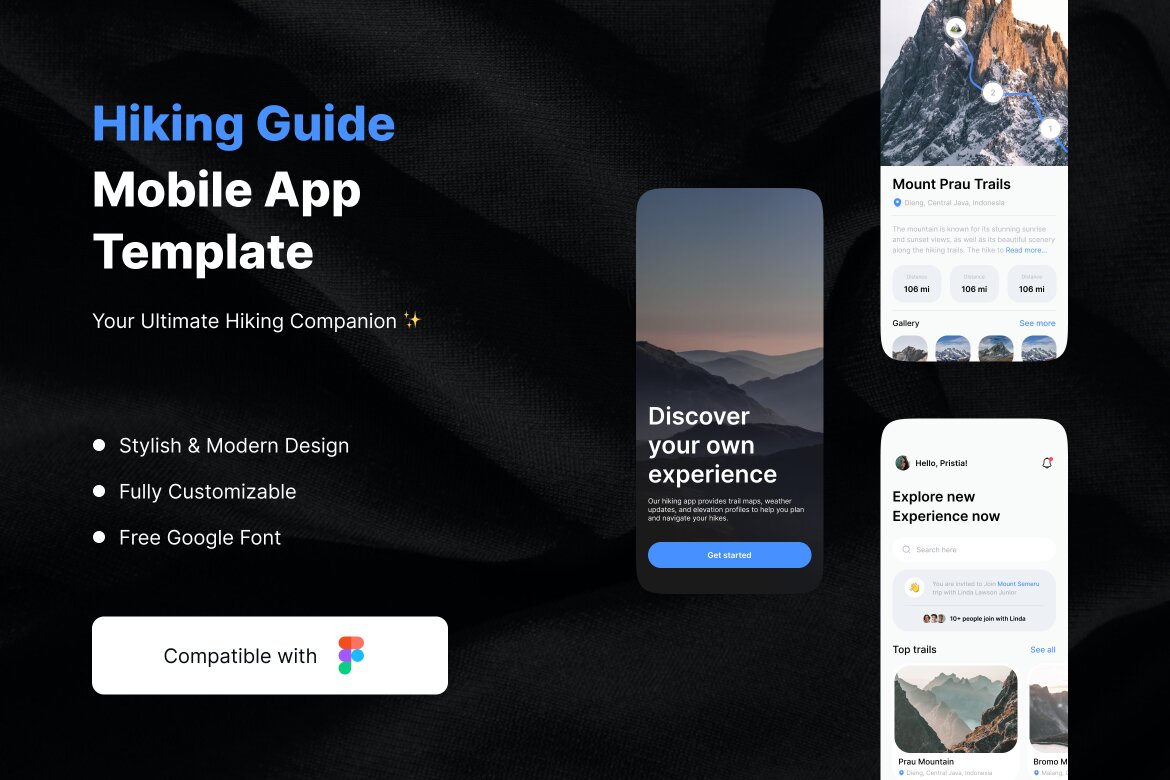 Hiking Guide Mobile App Template | Deeezy Hiking Guide Mobile App Template | Deeezy