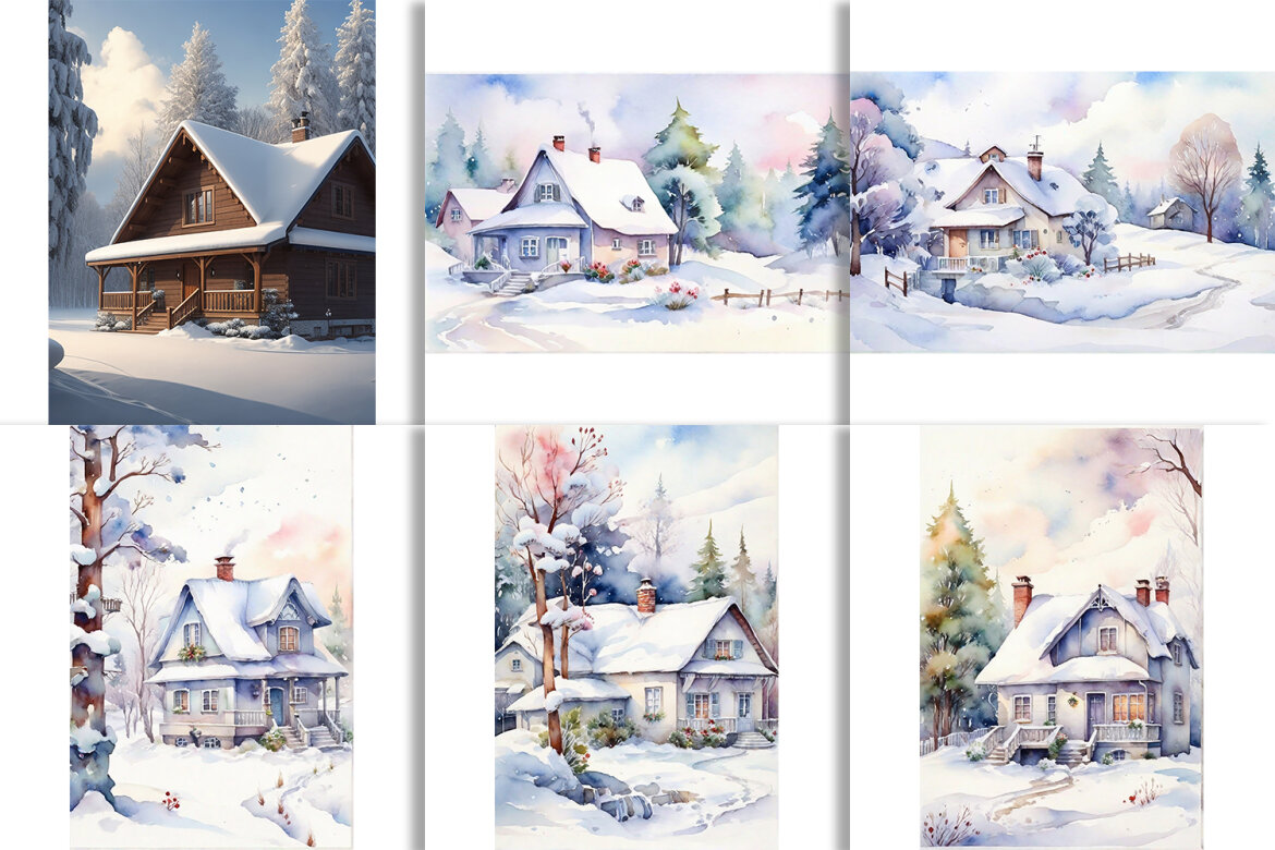 Watercolor Winter Season | Deeezy