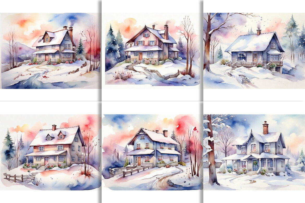 Watercolor Winter Season | Deeezy