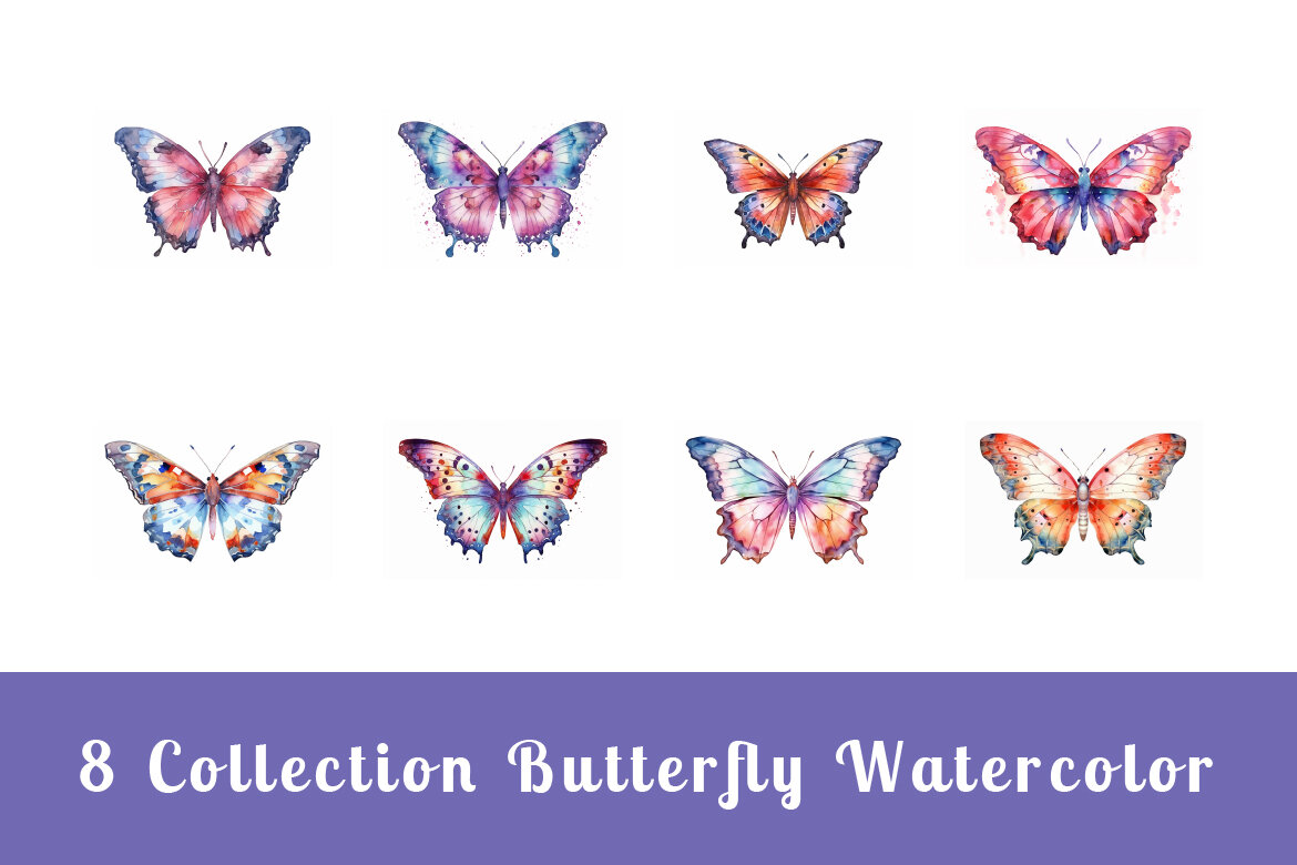 watercolor butterfly collection vol. 5 | Deeezy