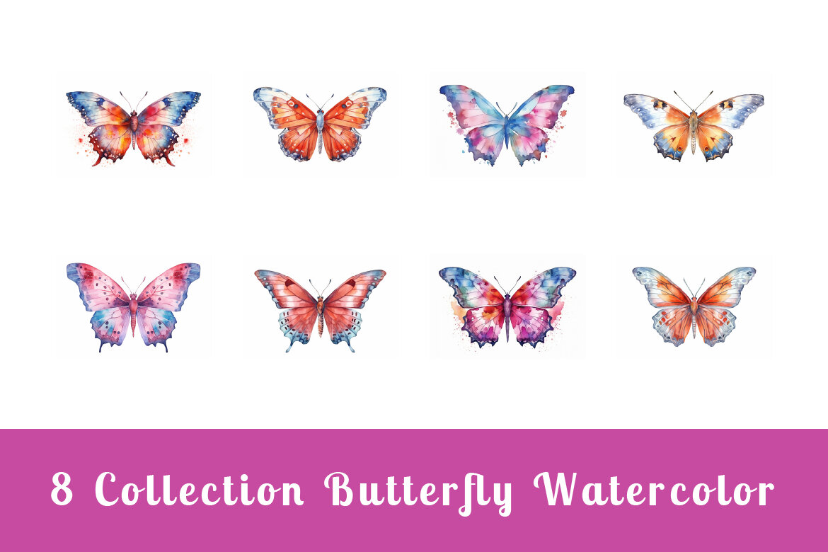 watercolor butterfly collection vol. 6 | Deeezy