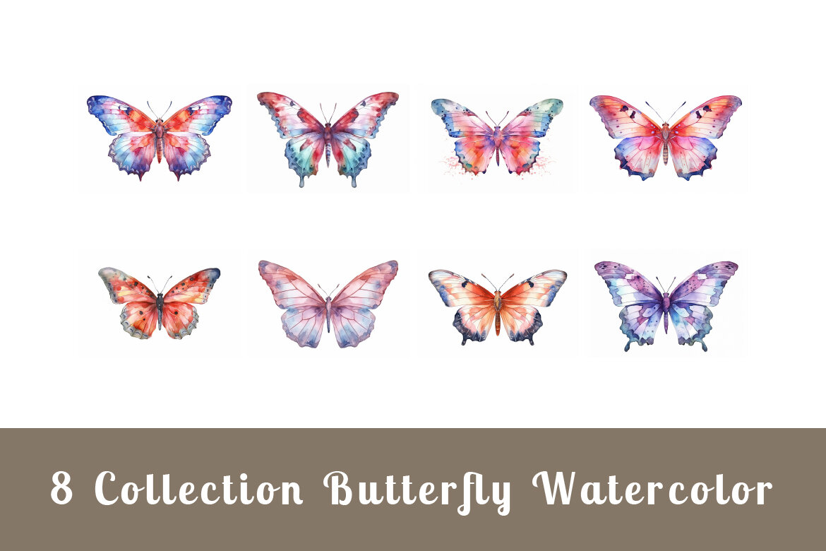 watercolor butterfly collection vol. 11 | Deeezy