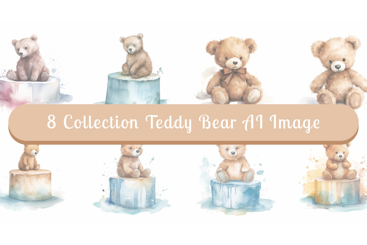 watercolor teddy bear collection vol. 1 | Deeezy