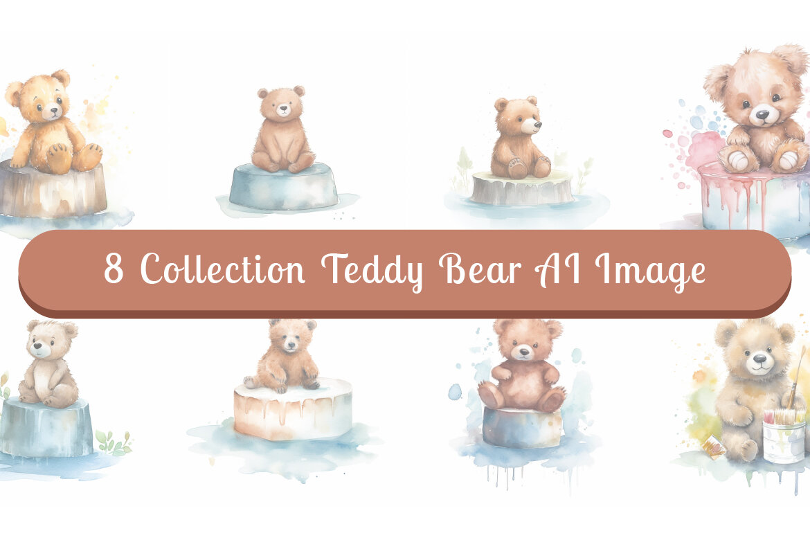 watercolor teddy bear collection vol. 2 | Deeezy