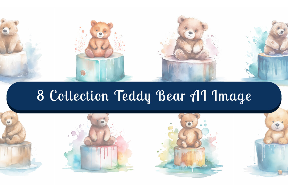 watercolor teddy bear collection vol. 5 | Deeezy