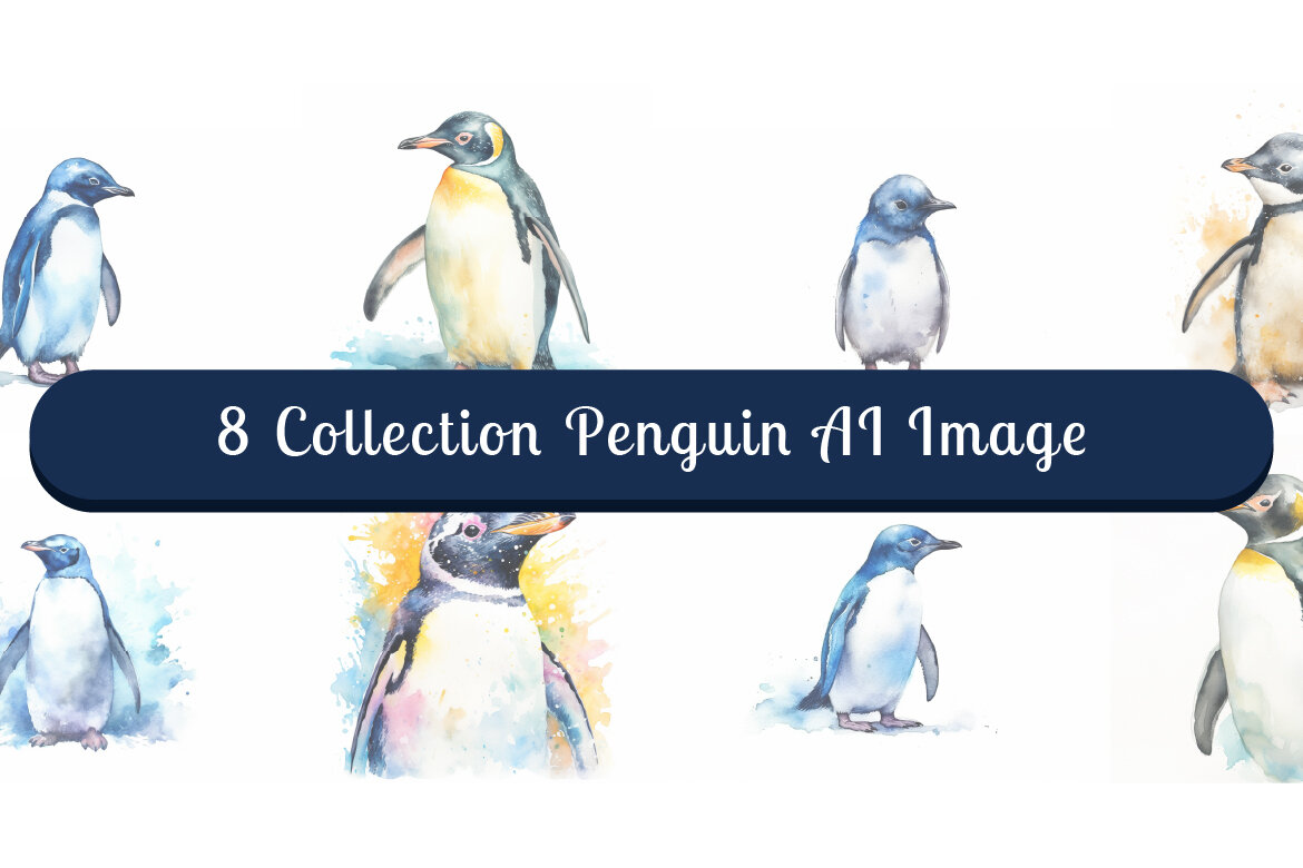Free watercolor penguin collection vol. 1 | Deeezy
