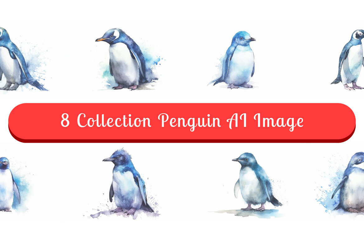 watercolor penguin collection vol. 9 | Deeezy