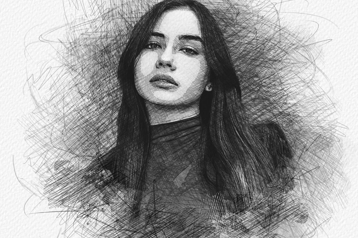 Sketch Drawing Art Photo FREE Template | Deeezy