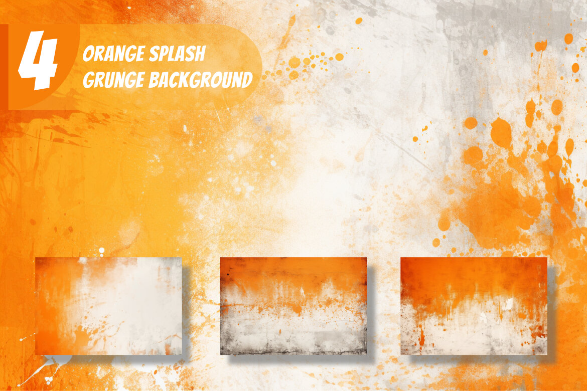 Orange and white color splash grunge template theme background | Deeezy