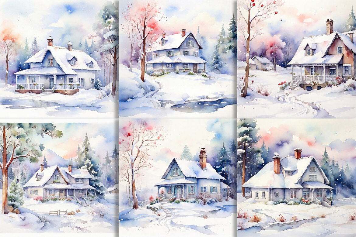 Watercolor Winter Season | Deeezy