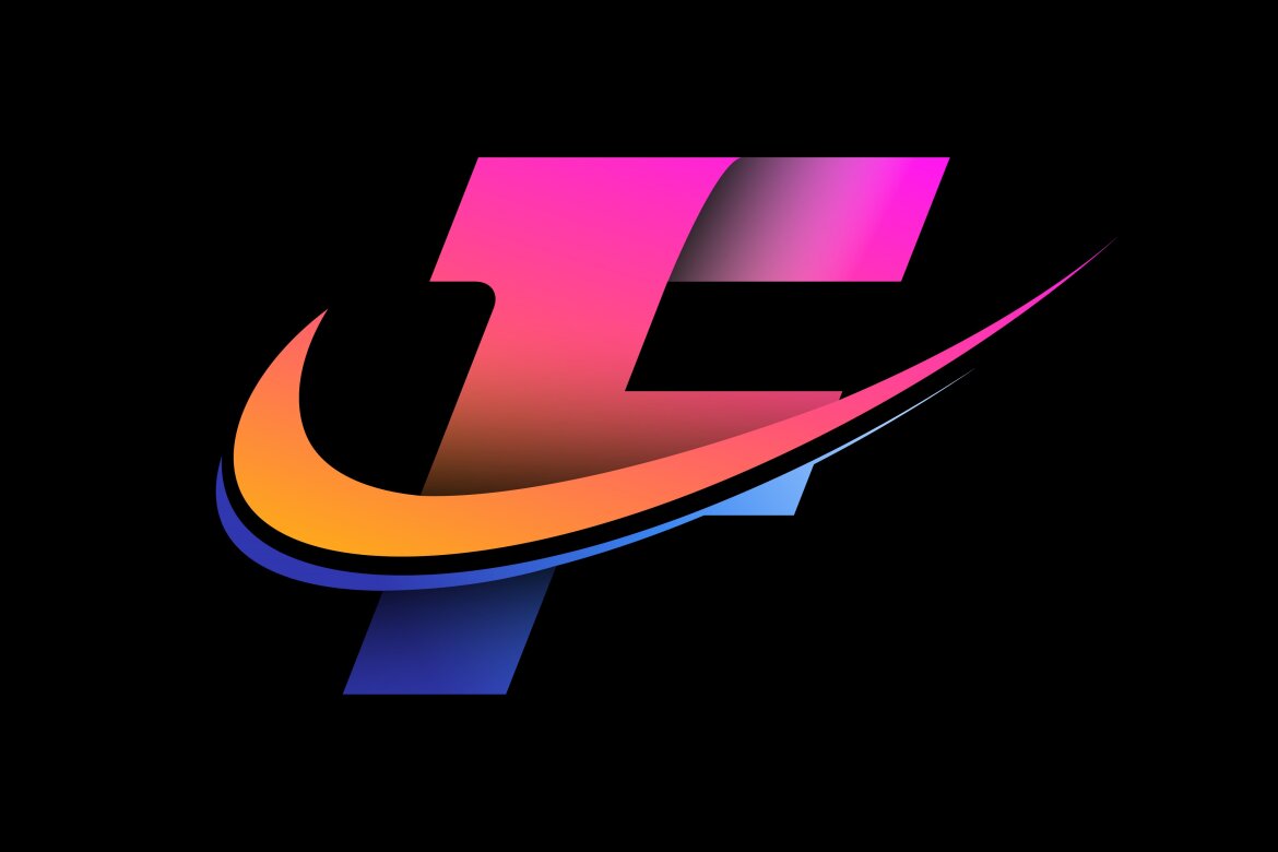 English alphabet with a swoosh logo | Deeezy